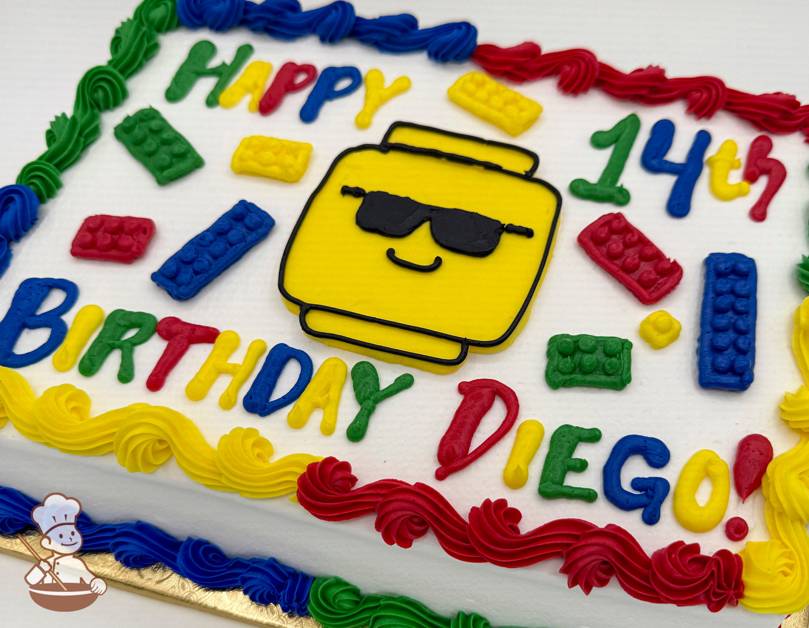 Lego Head and Blocks Cake & Freedom Bakery – Watsonville & Monterey