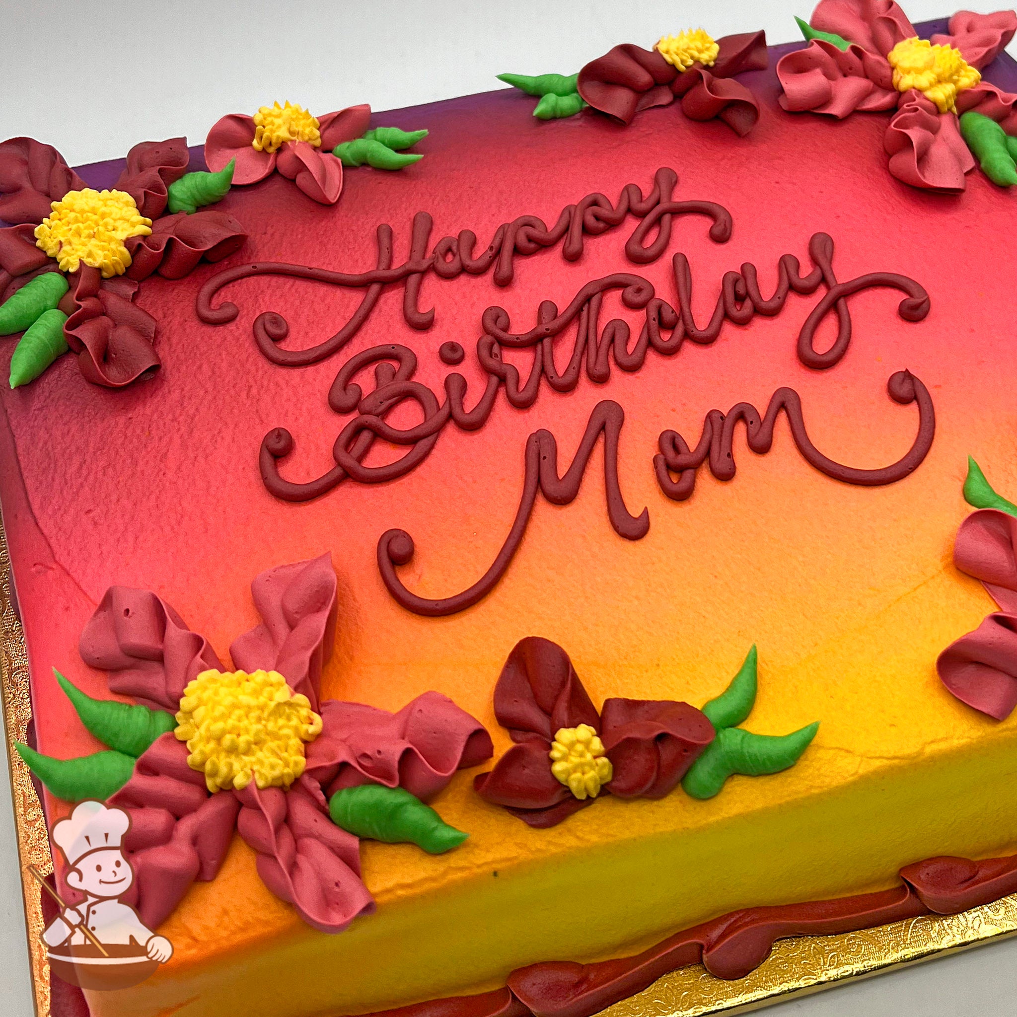 Ombre Hawaiian Flowers Cake & Freedom Bakery – Watsonville & Monterey