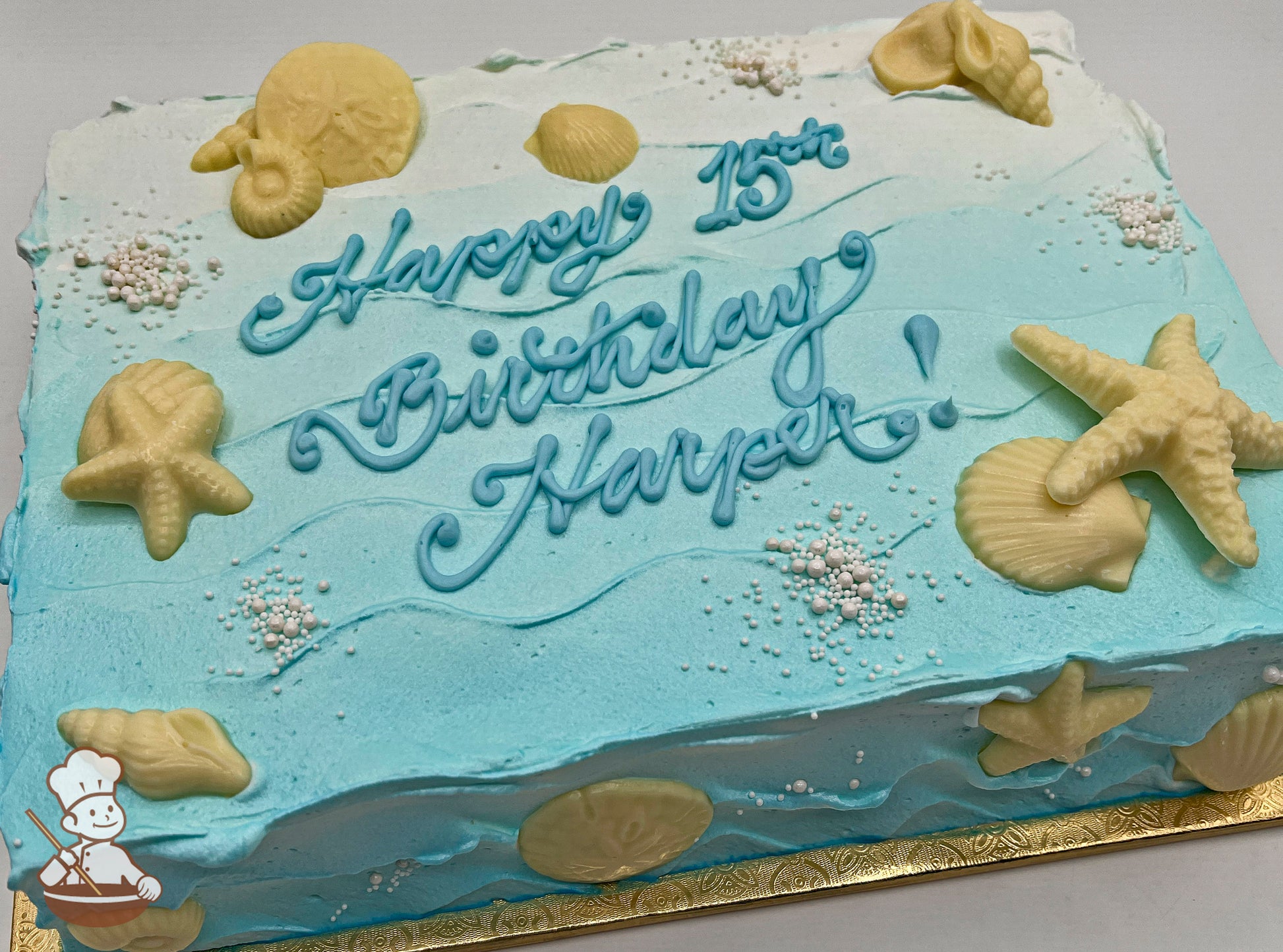 Waves and White Chocolate Seashells Cake & Freedom Bakery – Watsonville ...