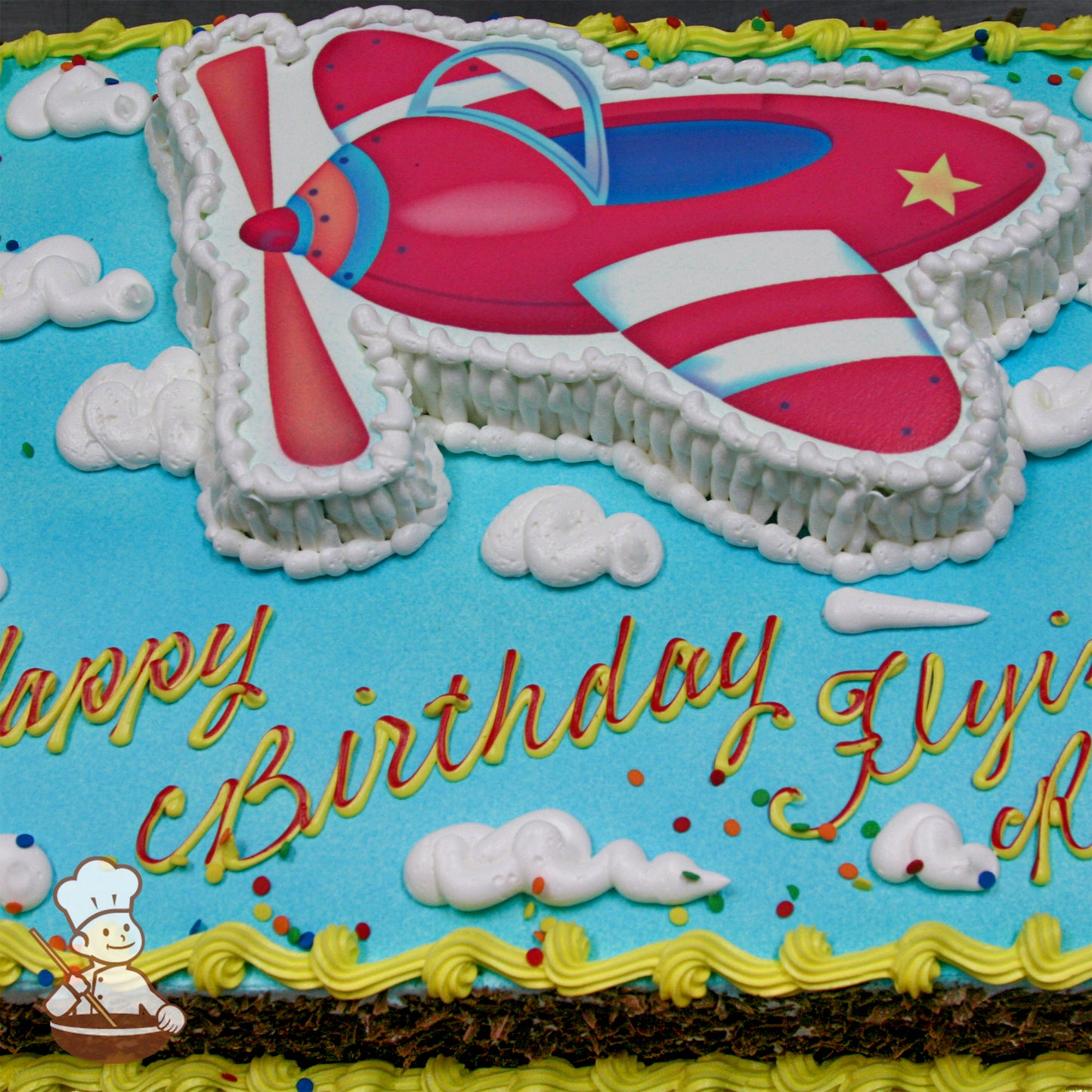 Clear Skies with Propeller Plane Cutout Cake & Freedom Bakery ...
