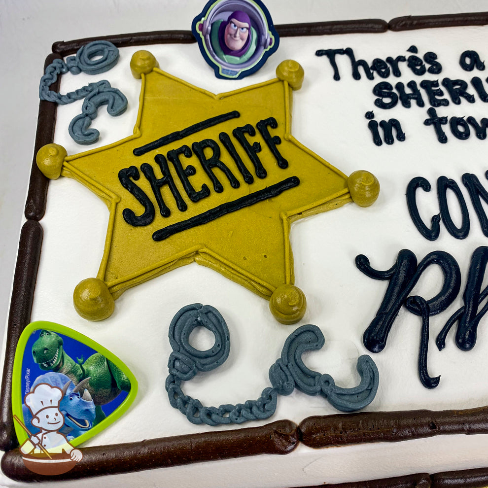 Toy Story Sheriff Badge Cake & Freedom Bakery – Watsonville & Monterey