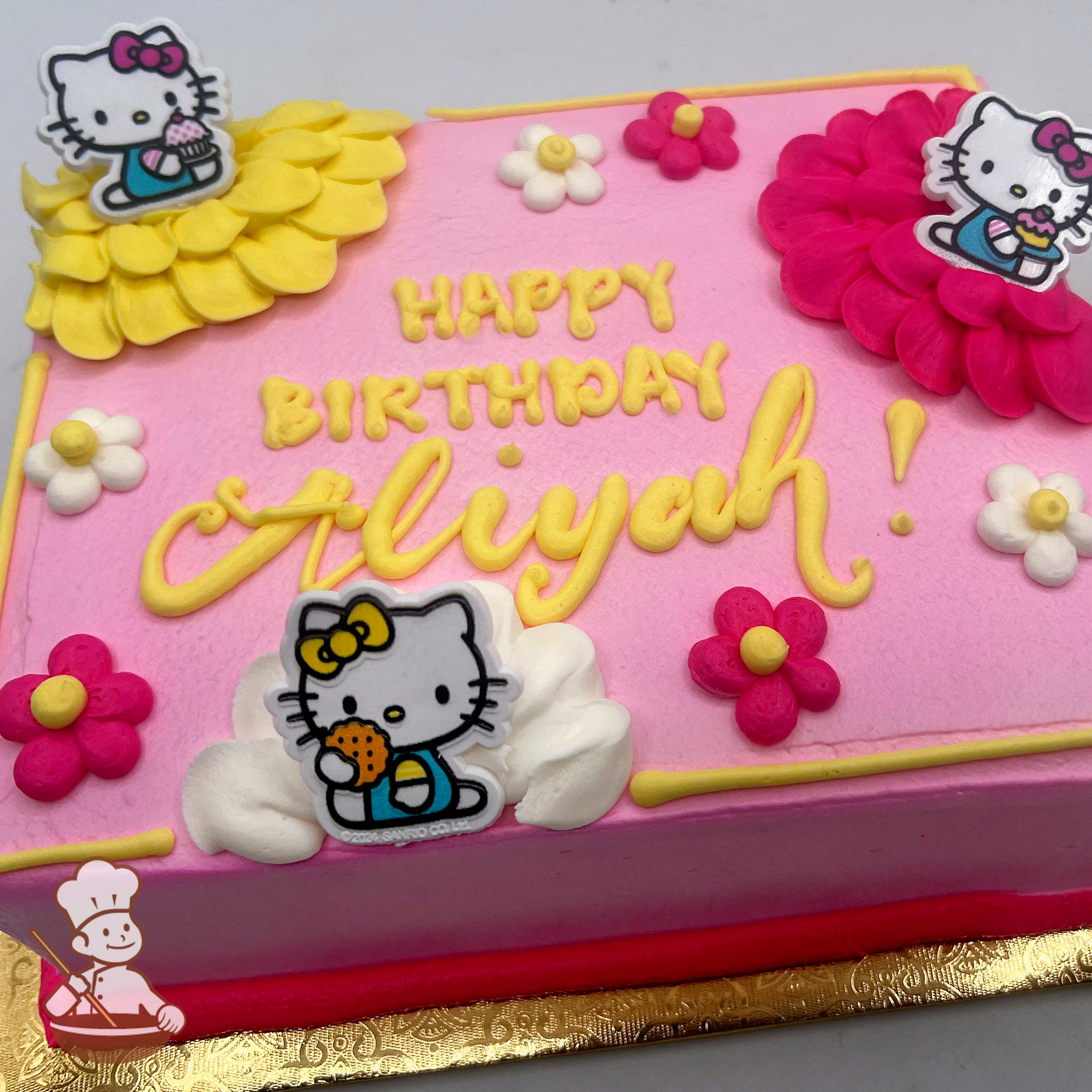 Hello Kitty with Ruffles and Daisies Cake & Freedom Bakery ...