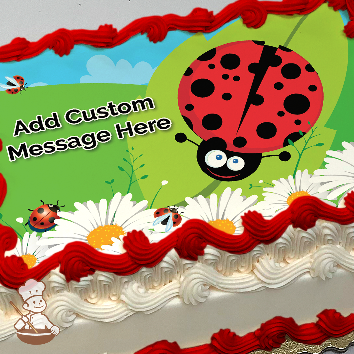 Lady Bug Photo Cake | Freedom Bakery
