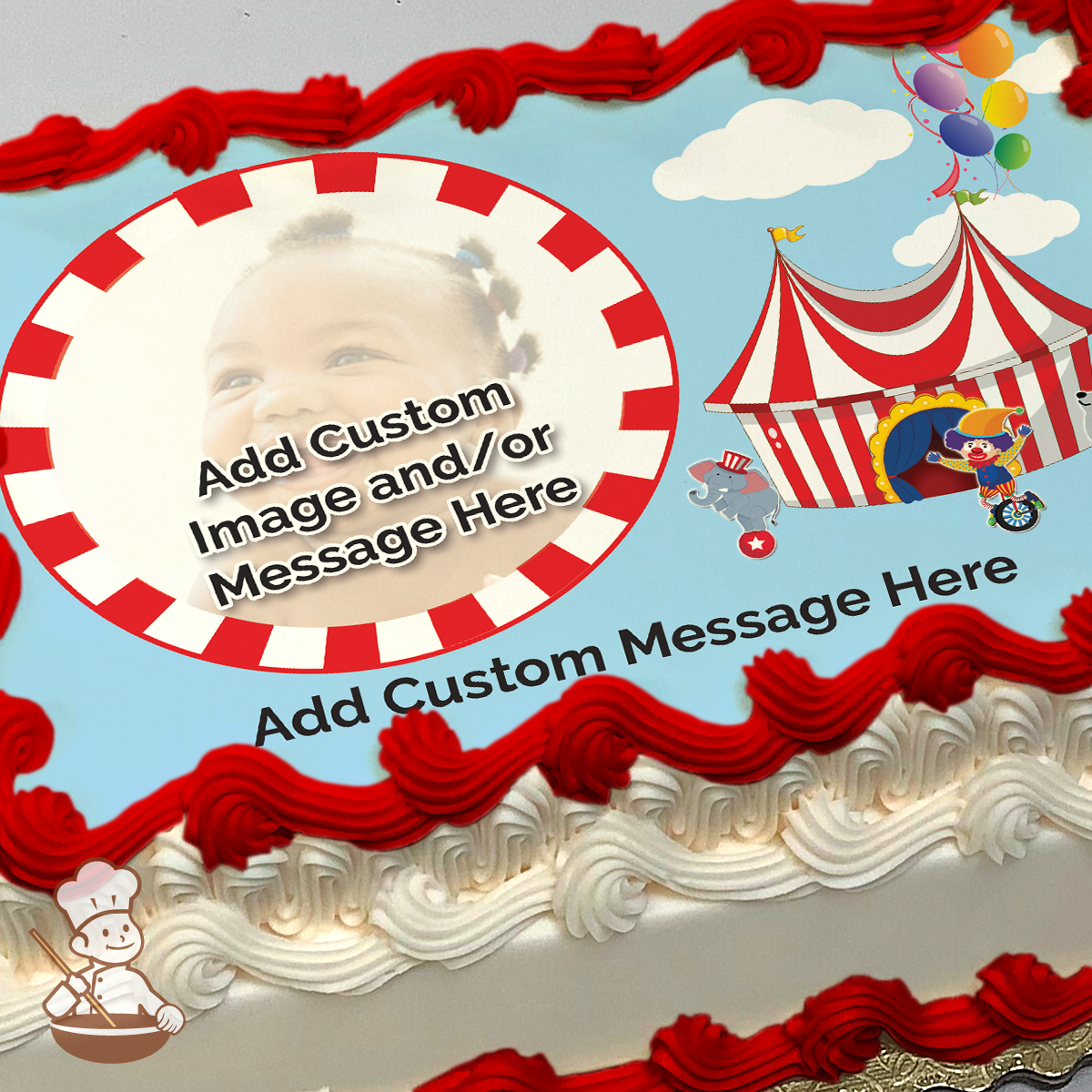 Carnival Tent Custom Photo Cake | Freedom Bakery