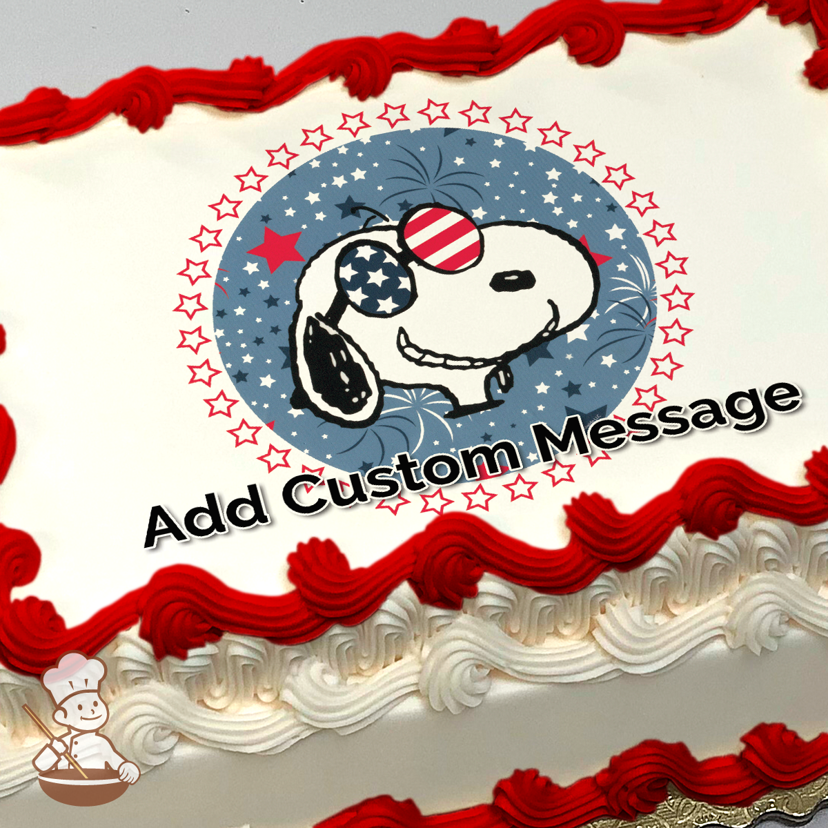 Peanuts Patriotic Snoopy Photo Cake | Freedom Bakery