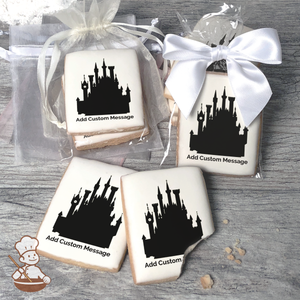 Disney Princess Castle Silhouette Custom Message Cookies | Freedom Bakery
