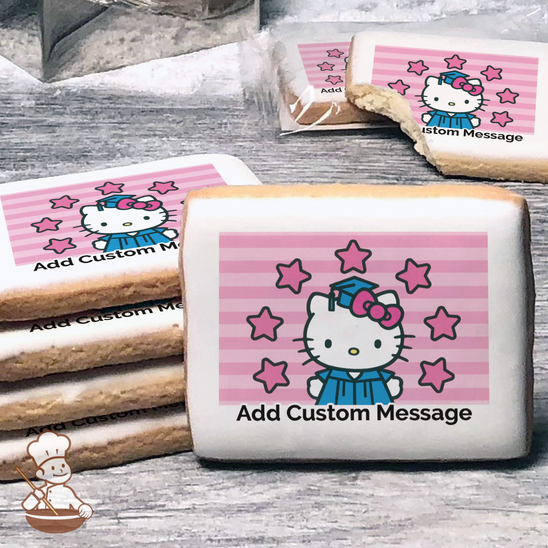 Hello Kitty Shine Bright Custom Message Cookies | Freedom Bakery