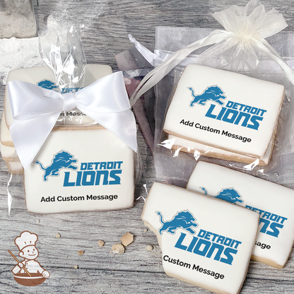 NFL Detroit Lions Custom Message Cookies | Freedom Bakery