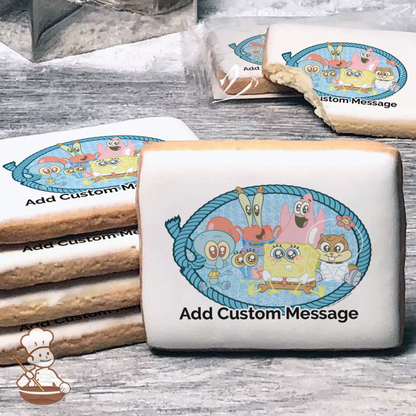 SpongeBob SquarePants Roped In Custom Message Cookies | Freedom Bakery