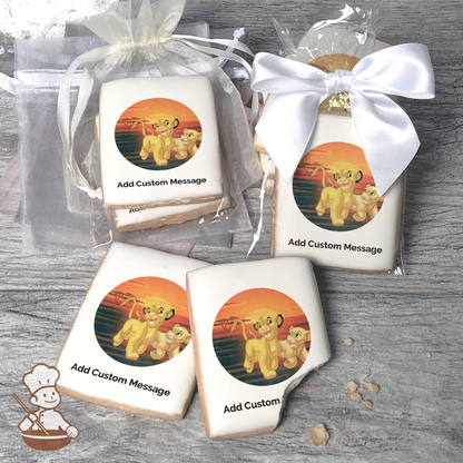The Lion King Simba and Nala Custom Message Cookies | Freedom Bakery