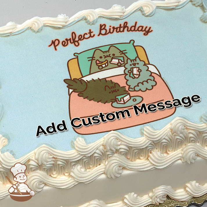 Pusheen Perfect Birthday Photo Cake – Freedom Bakery