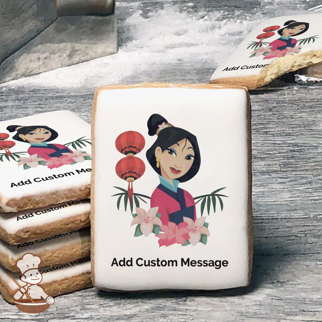 Disney Princess Mulan Custom Message Cookies | Freedom Bakery