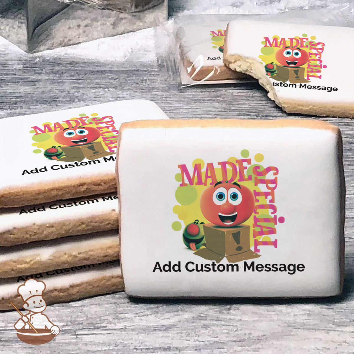 Veggie Tales Made Special Custom Message Cookies | Freedom Bakery