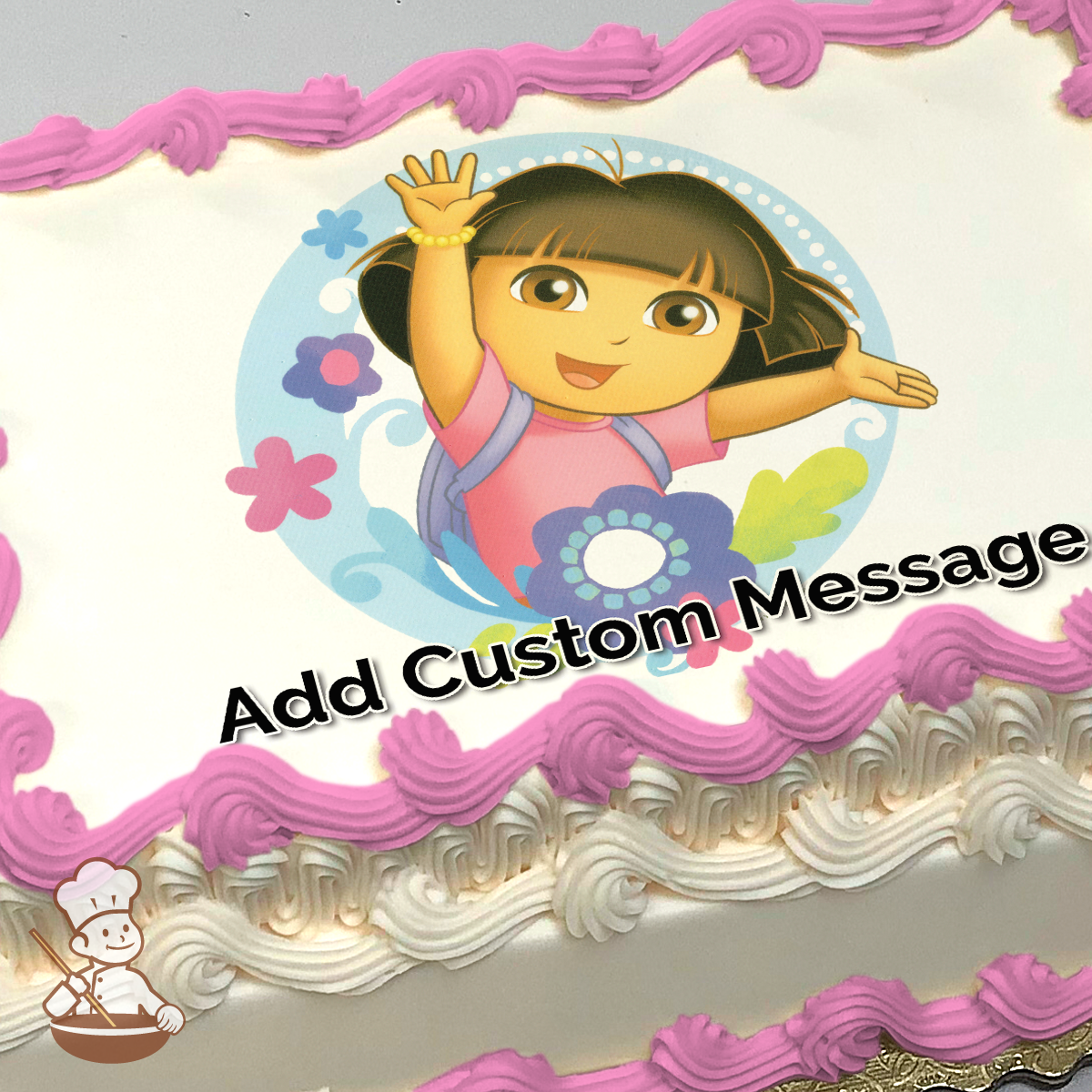 Dora the Explorer Flowers Photo Cake | Freedom Bakery