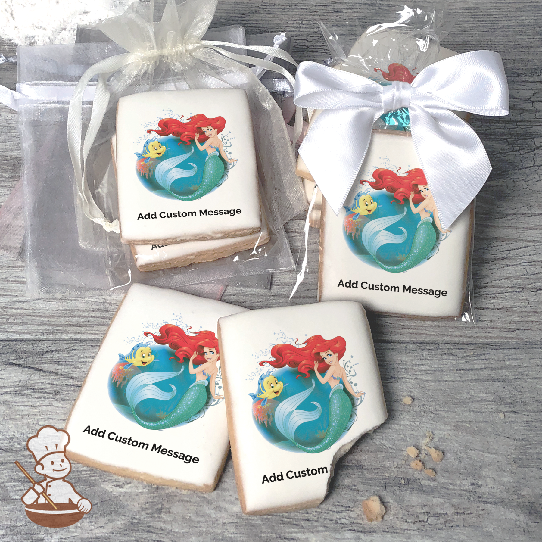 Disney Princess Little Mermaid Make a Splash Custom Message Cookies ...