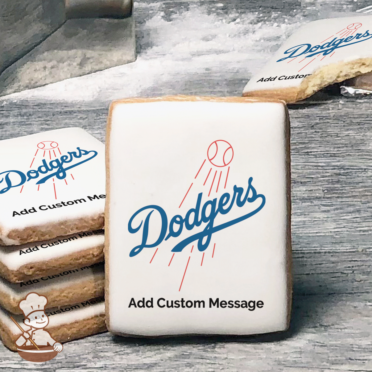 MLB Los Angeles Dodgers Custom Message Cookies | Freedom Bakery
