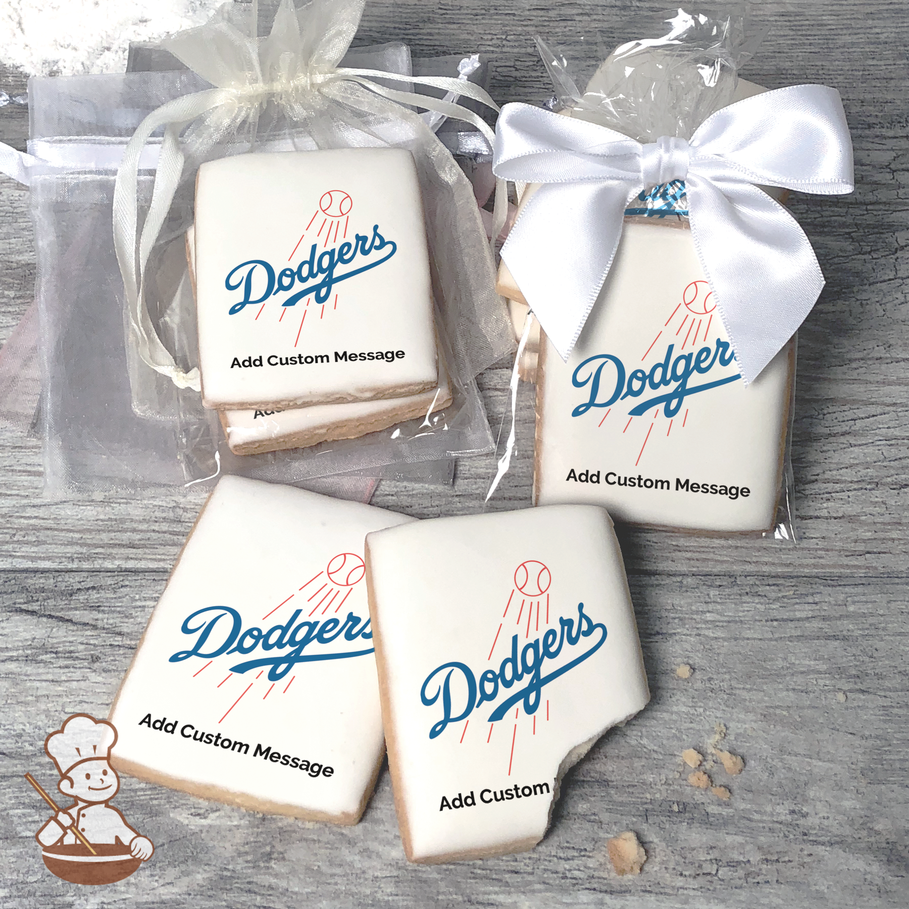 MLB Los Angeles Dodgers Custom Message Cookies | Freedom Bakery