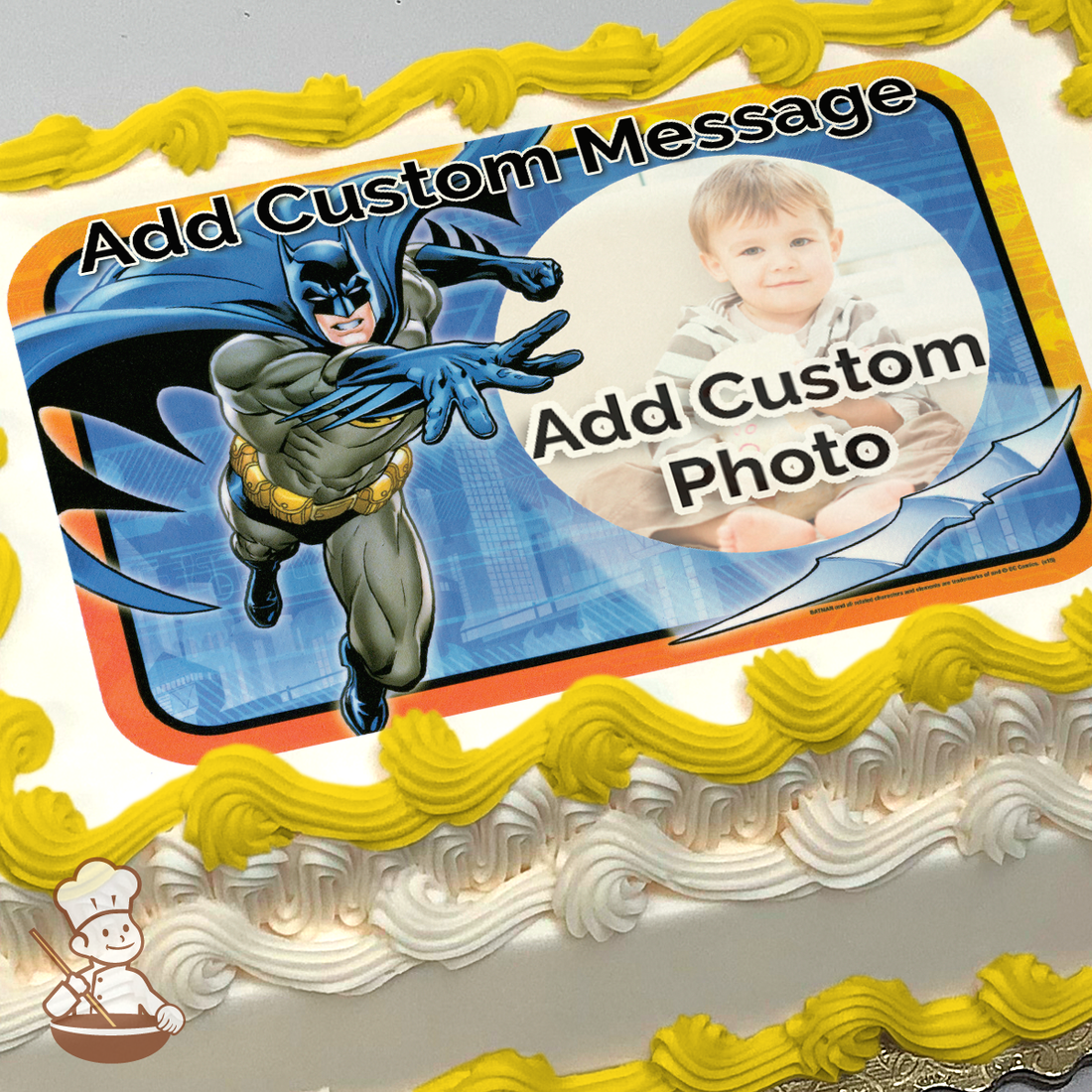 Batman Bat a rang Custom Photo Cake – Freedom Bakery