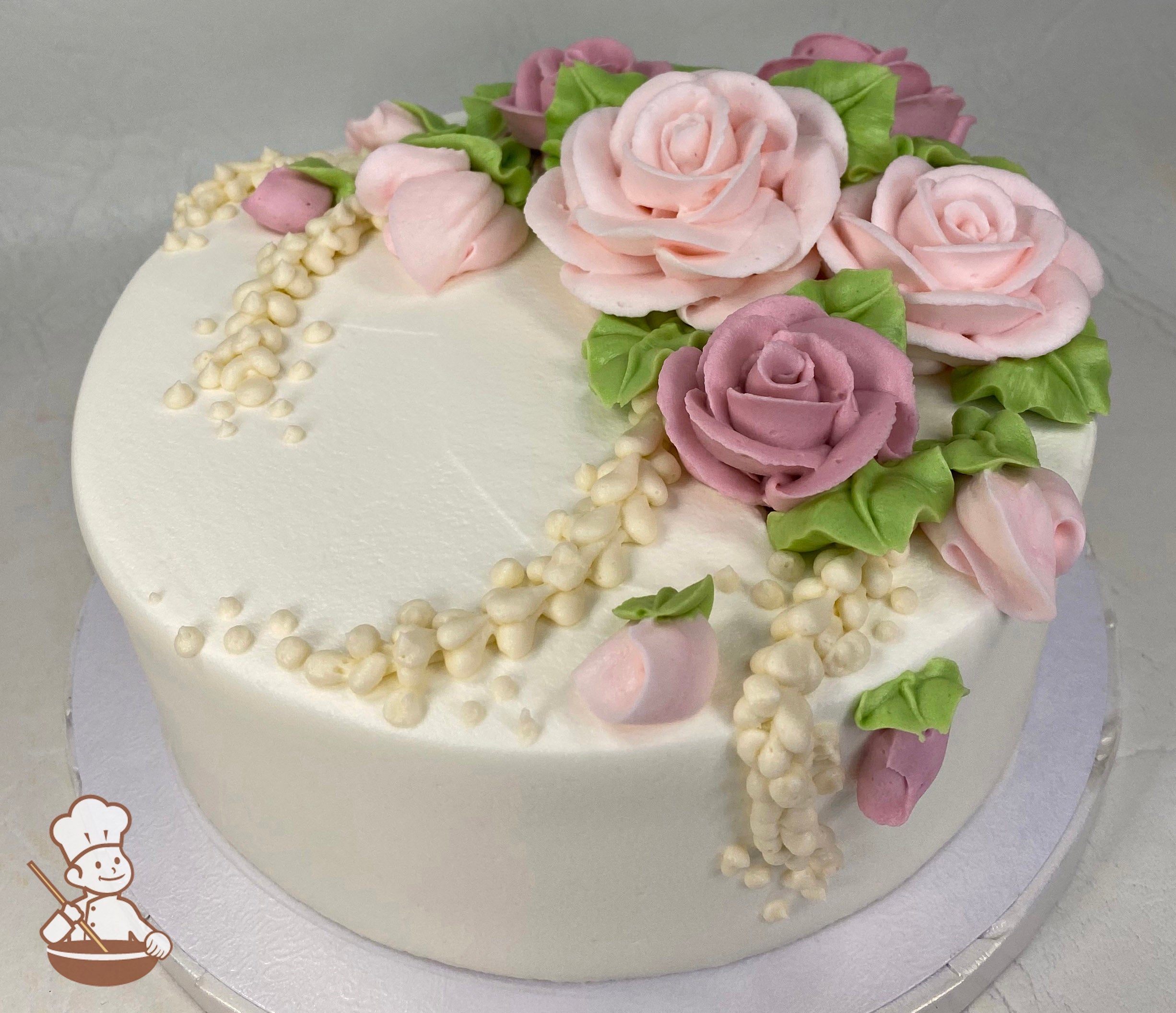 Feminine Charm Cake: Girly, Chic, Roses | Freedom Bakery
