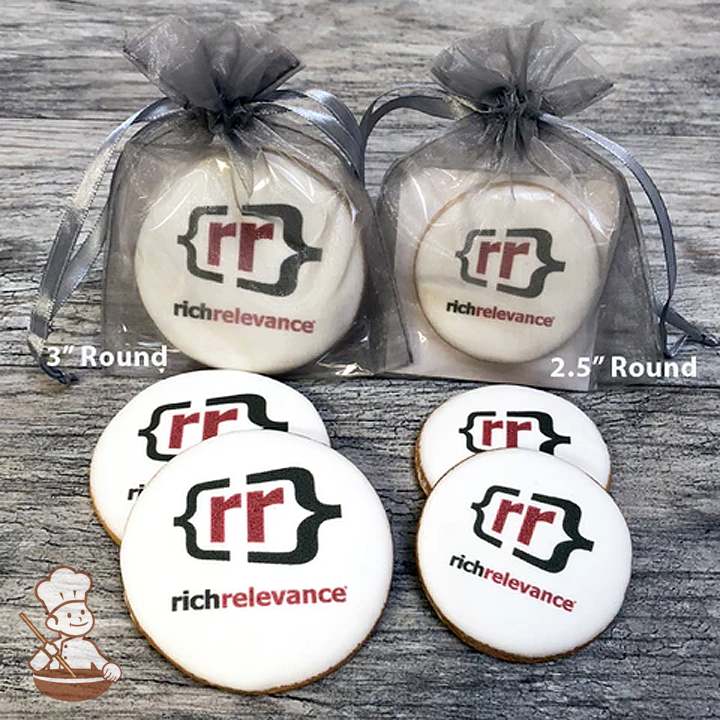 Round Custom Logo Cookies | Freedom Bakery